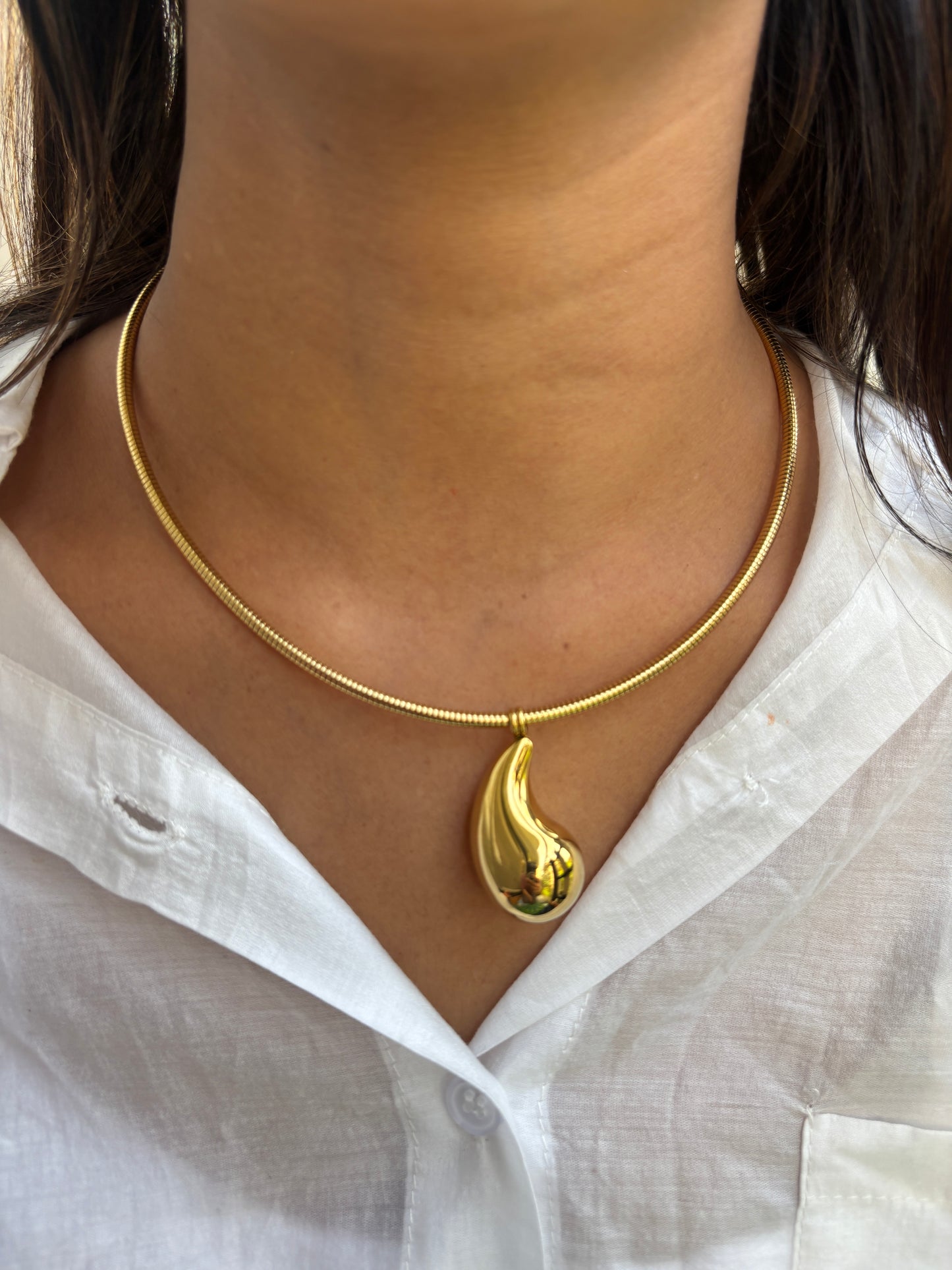 Tear Drop Chain Necklace – Blingup