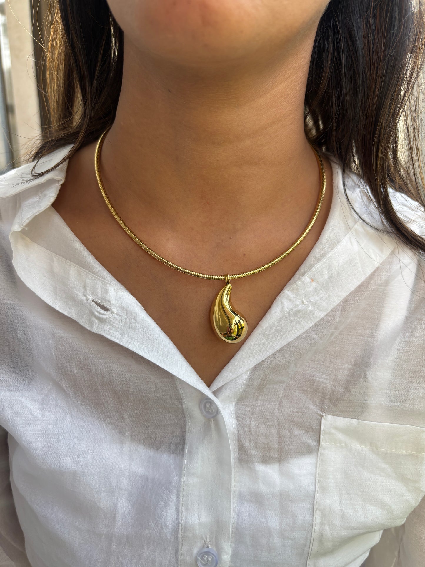 Tear Drop Chain Necklace – Blingup